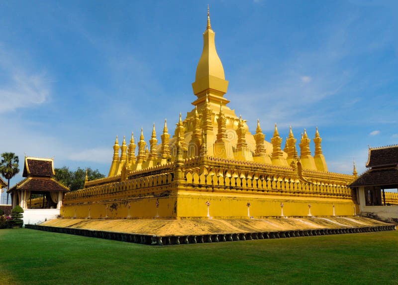 Temple view at Laos stock image. Image of decoration - 45672009