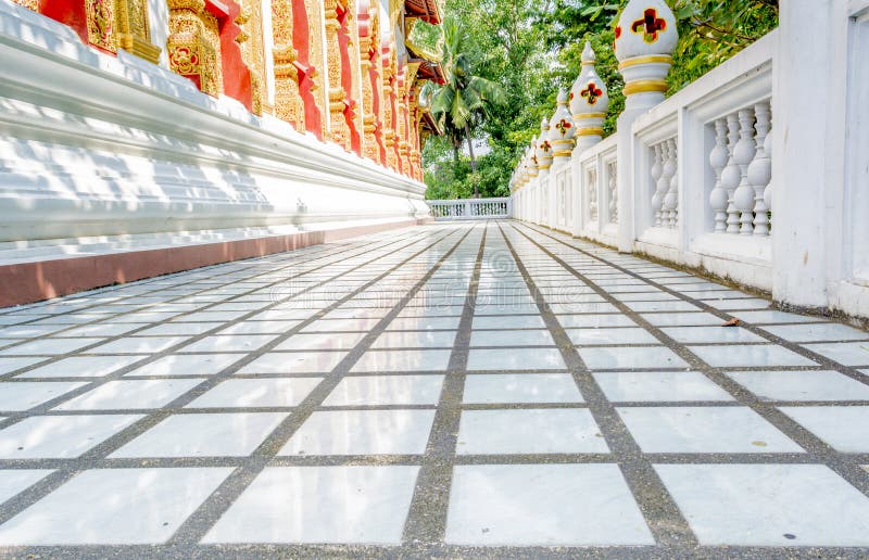 Temple walkway stock image. Image of asian, buddha, construction - 46298485