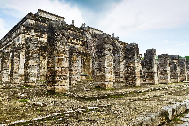 Temple of the Warriors in Mexico Stock Photo - Image of history ...