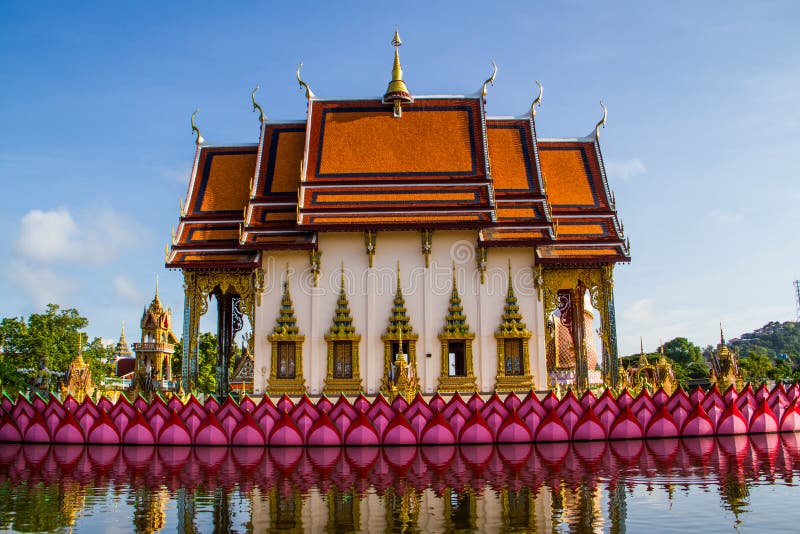 Temple on the water stock image. Image of east, buddha - 133737149