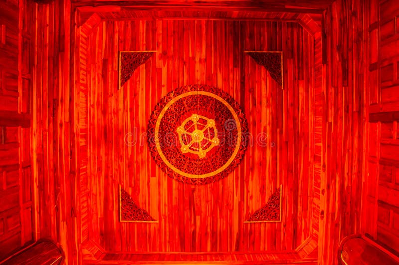 Temple Wood ceiling stock photo. Image of bright, brown - 26948194