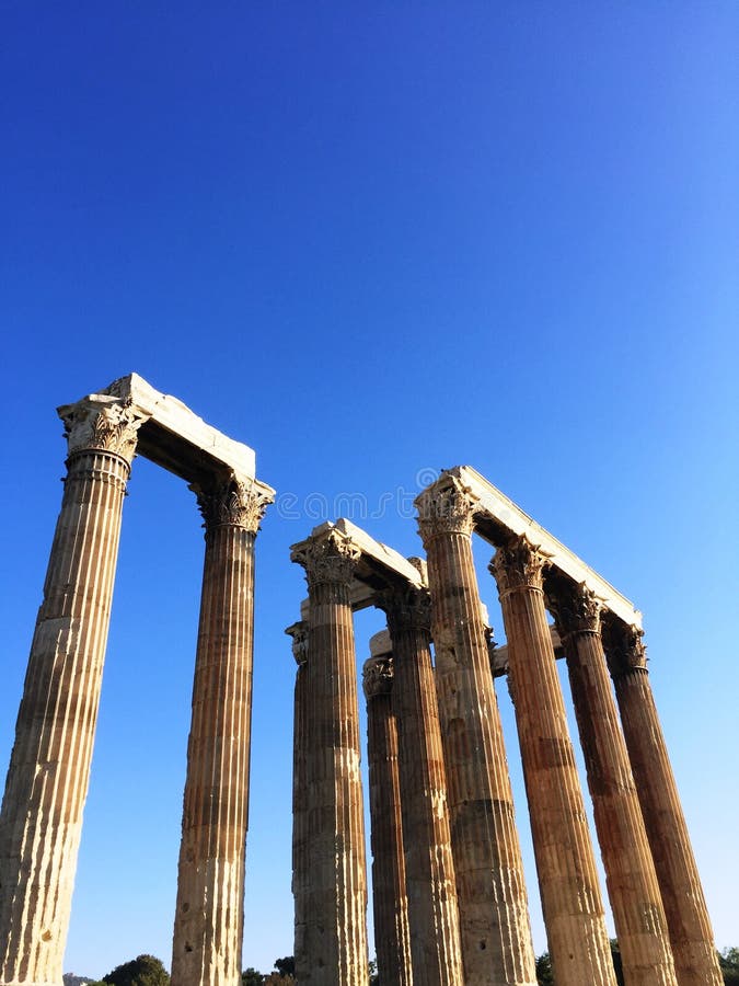 Temple of Zeus stock photo. Image of stone, sign, ancient - 97281508