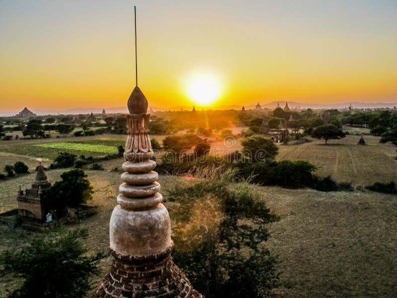 Myanmar Temples in the Summer Editorial Stock Image - Image of temples ...