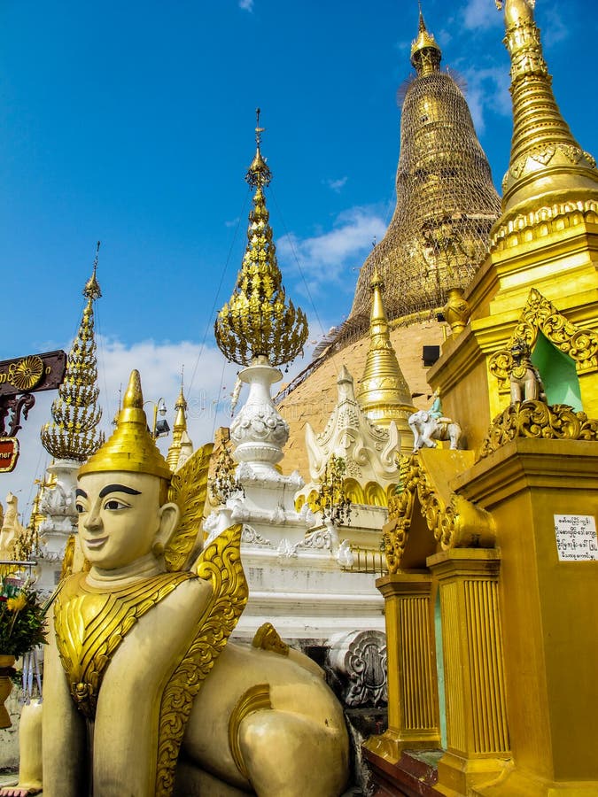 Myanmar Temples in the Summer Editorial Stock Image - Image of sleeping ...