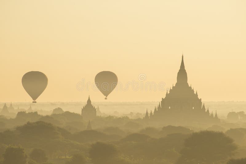 Temples in Bagan stock image. Image of conservation, restoration - 46993189
