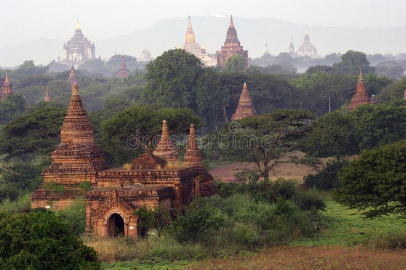 Temples of Bagan. Myanmar (Burma) Stock Image - Image of architecture ...