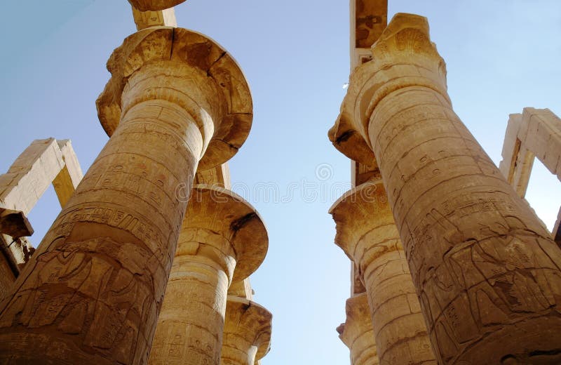 Temples De Karnak (Thebes Antique). Louxor, Egypte Image stock - Image ...