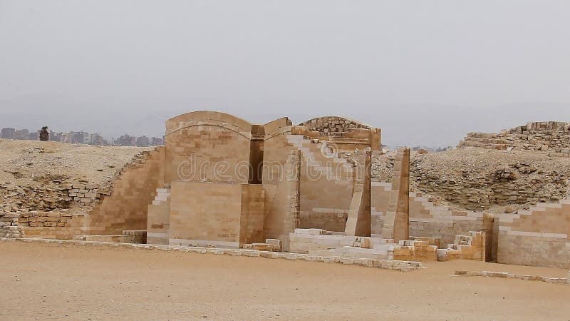 The Temples and Tombs Around the Step Pyramid in Saqqara, Egypt. Stock ...