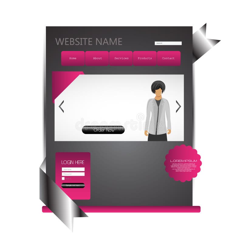 Templete Del Sitio Web Vecotor EPS10 Ilustración del Vector ...