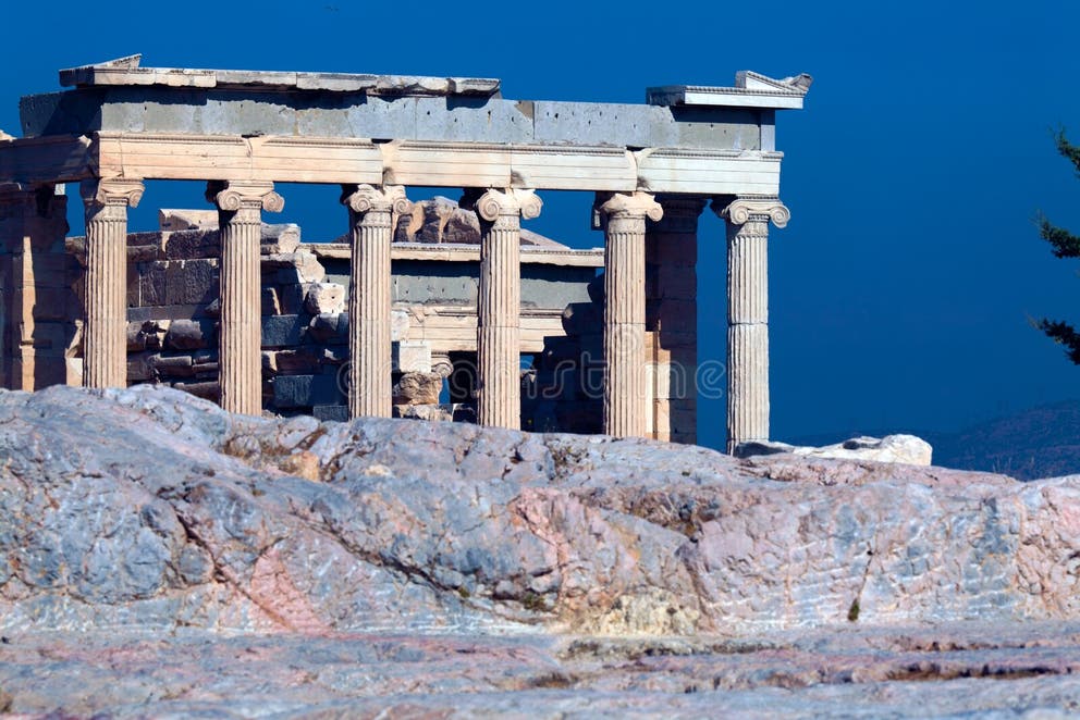Templo Antic Erechteion, Acropolis, Atenas Imagem de Stock - Imagem de ...