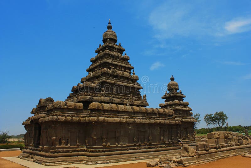 Templo Da Rocha Em Mahabalipuram Imagem de Stock - Imagem de antigo ...