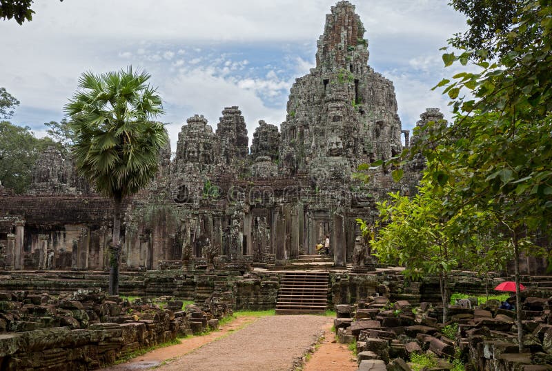 Templo de Bayon foto de archivo. Imagen de pared, amplio - 27281384