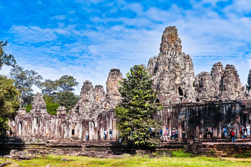Templo de Bayon imagen de archivo. Imagen de mahayana - 91584747