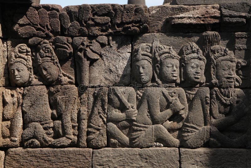 Templo De Borobudur, Java Central, Indonesia Imagen de archivo - Imagen ...