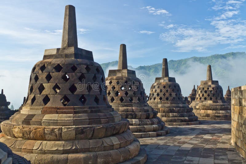Templo De Borobudur, Java, Indonesia Foto de archivo - Imagen de templo ...
