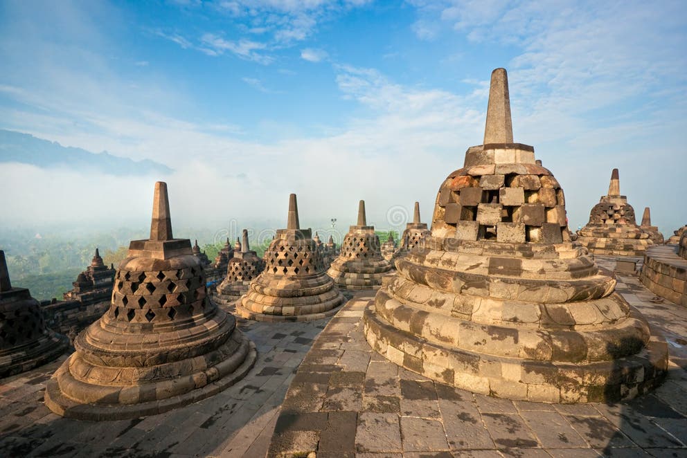 Templo De Borobudur, Yogyakarta, Java, Indonesia. Imagen de archivo ...