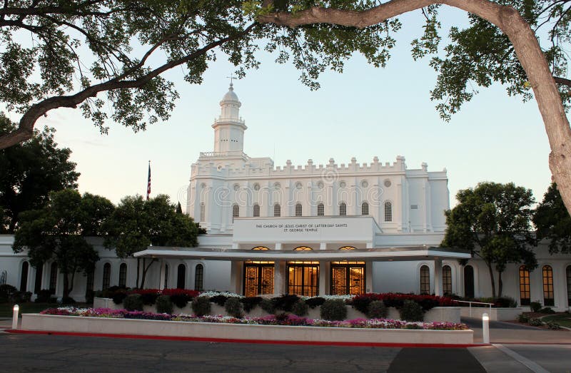 Religião De Pedra Branca Da Igreja Do Templo Do St George Mormon LDS ...