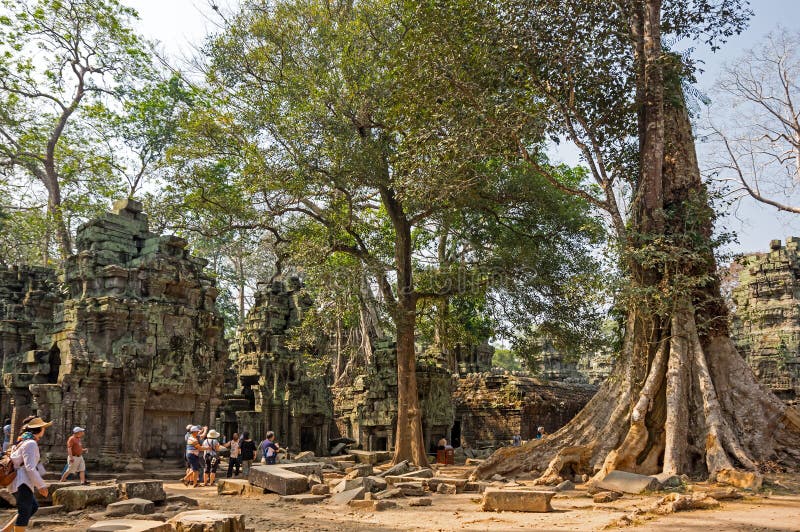 Templo de TA Prohm fotografía editorial. Imagen de secretario - 75593942