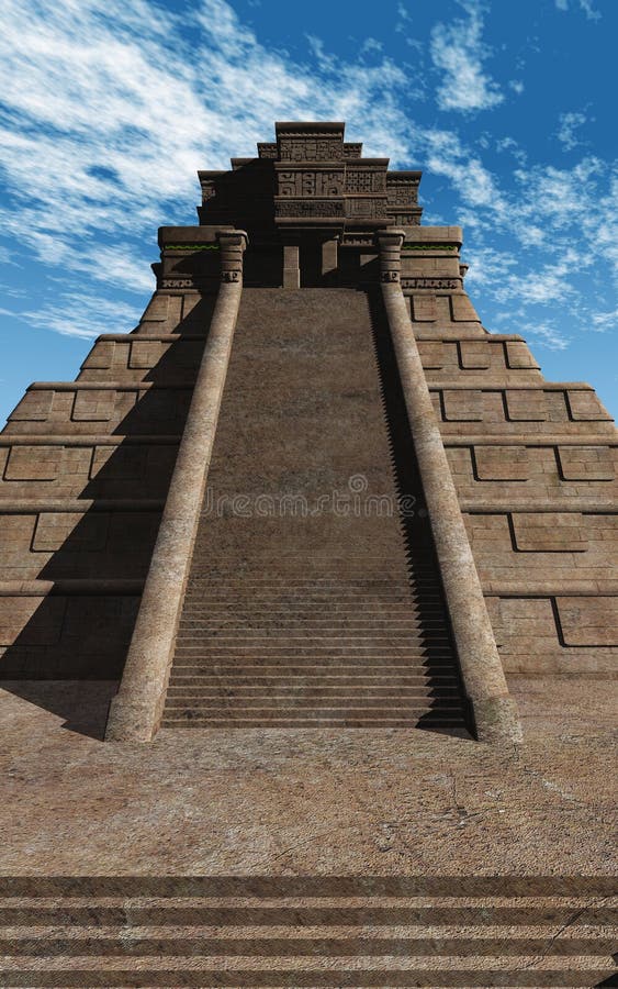 Templo del maya stock de ilustración. Ilustración de culto - 17701308