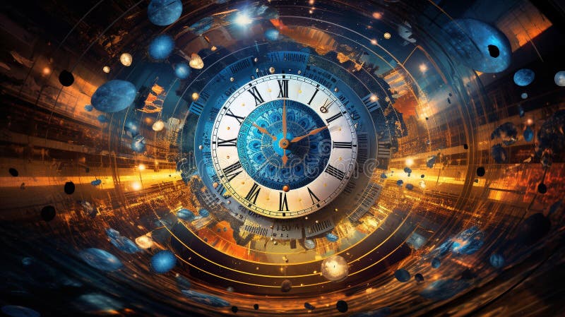 Temporal Convergence: Time-Warping Kaleidoscope Stock Image - Image of ...