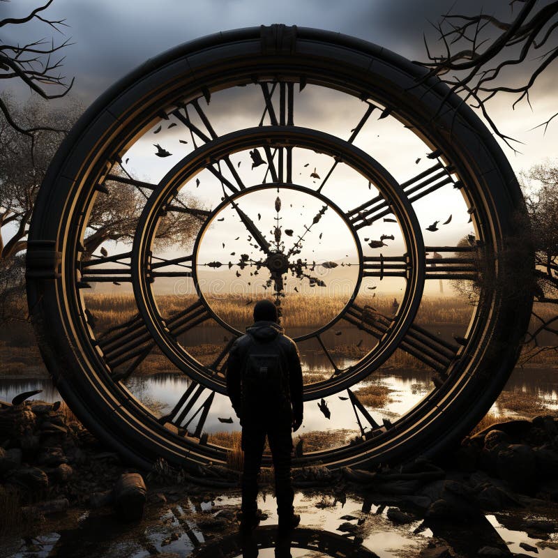 Temporal Illusions Beyond the Clockwork of Time Stock Illustration ...