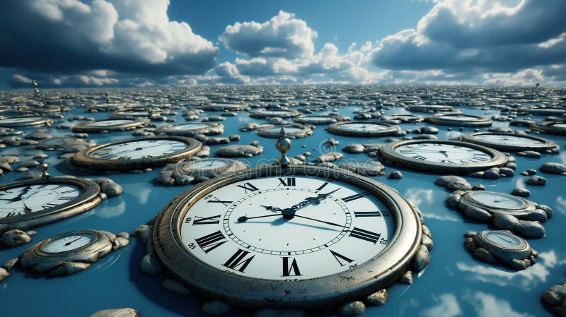 Temporal Illusions Beyond the Clockwork of Time Stock Illustration ...