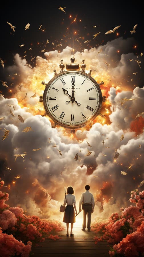 Temporal Illusions Beyond the Clockwork of Time Stock Illustration ...