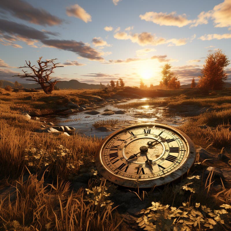 Temporal Illusions Beyond the Clockwork of Time Stock Illustration ...