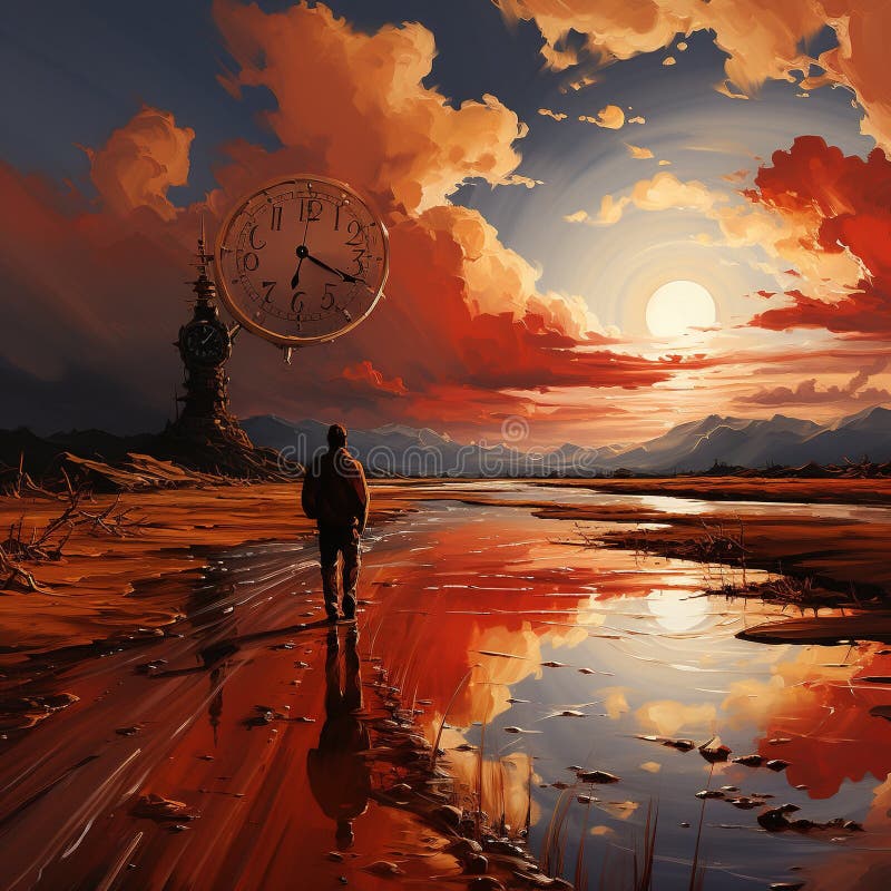 Temporal Illusions Beyond the Clockwork of Time Stock Illustration ...