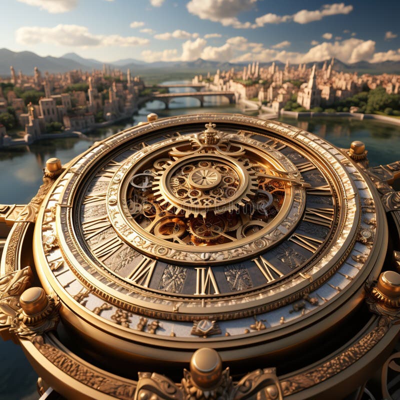 Temporal Illusions Beyond the Clockwork of Time Stock Illustration ...