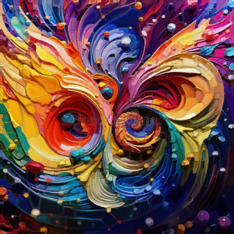 Temporal Radiant Mosaics stock illustration. Illustration of cubist ...