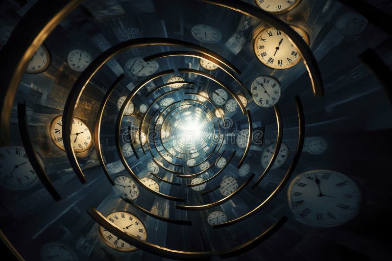 Temporal Spiral Vortex stock illustration. Illustration of journey ...