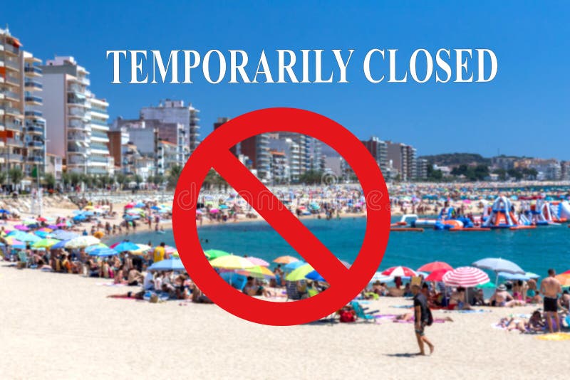 Temporality Closed the Beaches, Due To the Risk of Coronavirus Stock ...