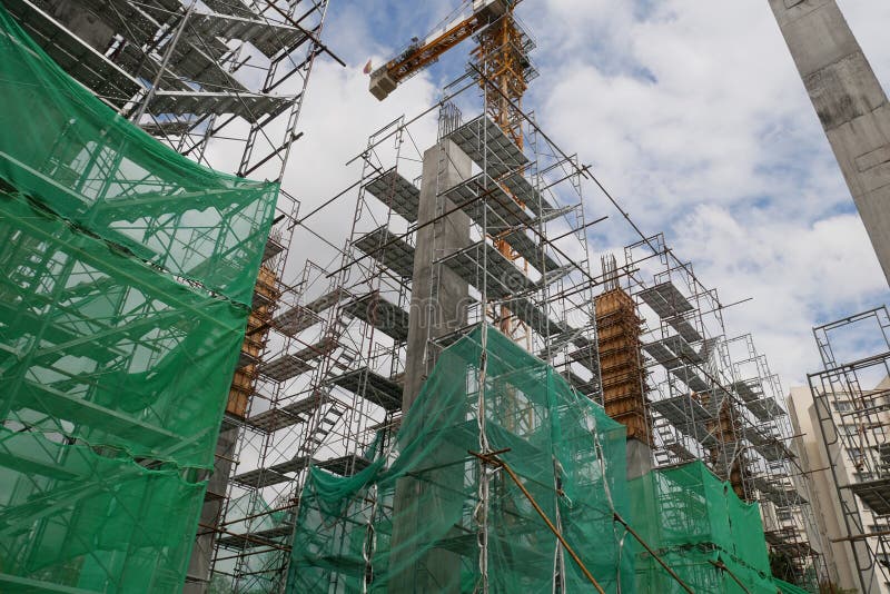 Temporary Access and Metal Staircase Made from Staging, Scaffolding and ...