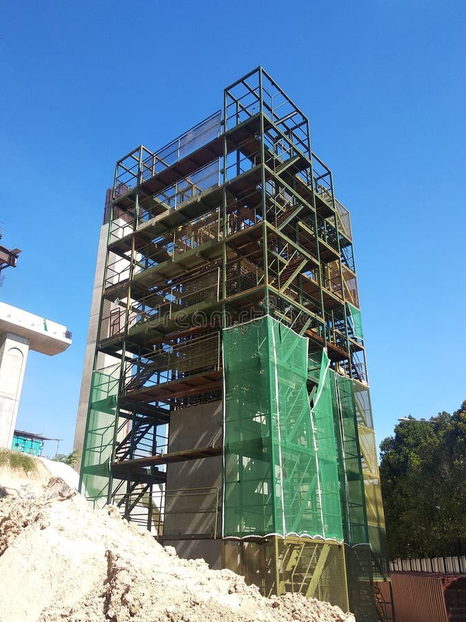 Temporary Access and Metal Staircase Made from Staging, Scaffolding and ...