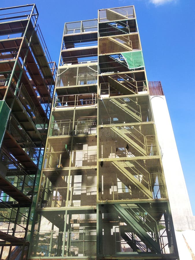 Temporary Access and Metal Staircase Made from Staging, Scaffolding and ...