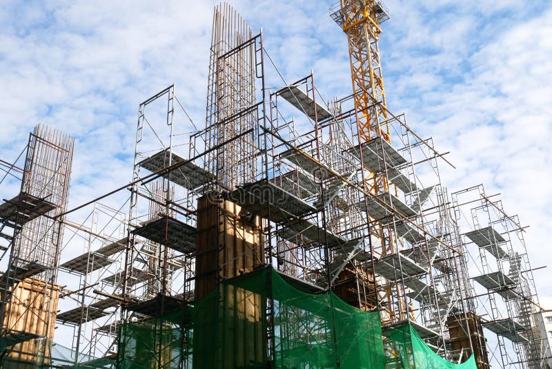 Temporary Access and Metal Staircase Made from Staging, Scaffolding and ...