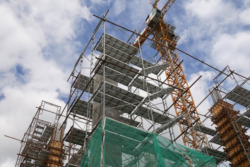 Temporary Access and Metal Staircase Made from Staging, Scaffolding and ...