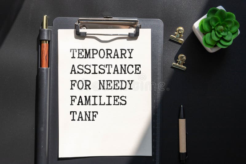 Temporary Assistance for Needy Families TANF is Shown Stock Photo ...