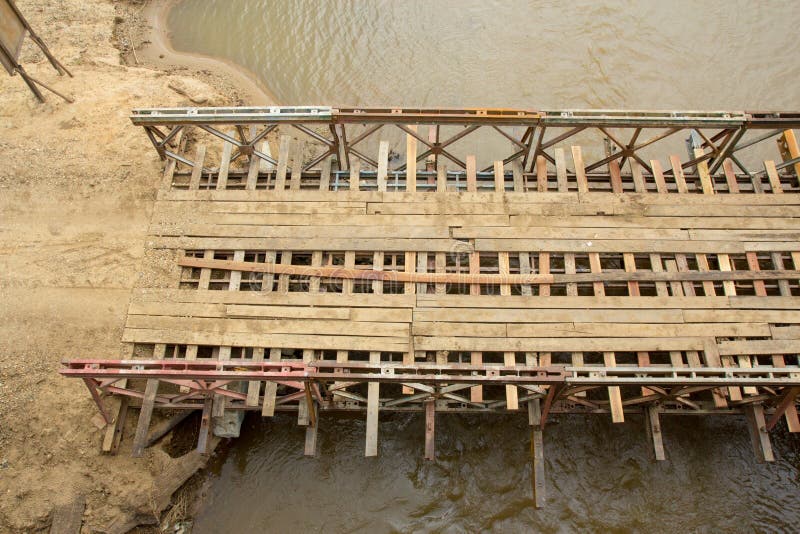 Temporary bridge. stock image. Image of rural, construction - 35499667