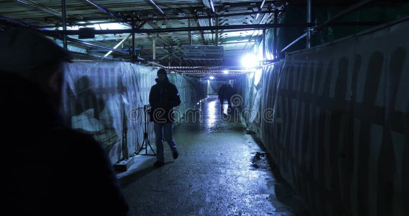 Temporary Building Corridor Stock Video - Video of abstract ...