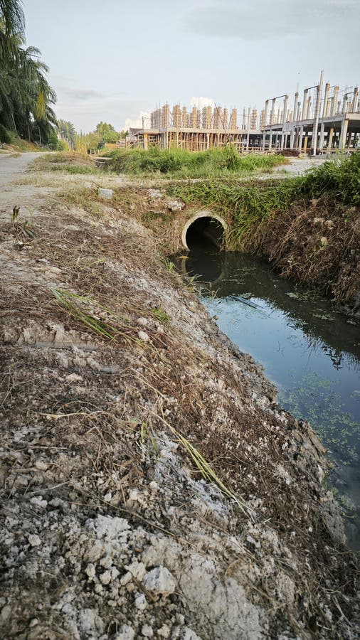 The Temporary Drainage System for the Construction Site Along the Rural ...