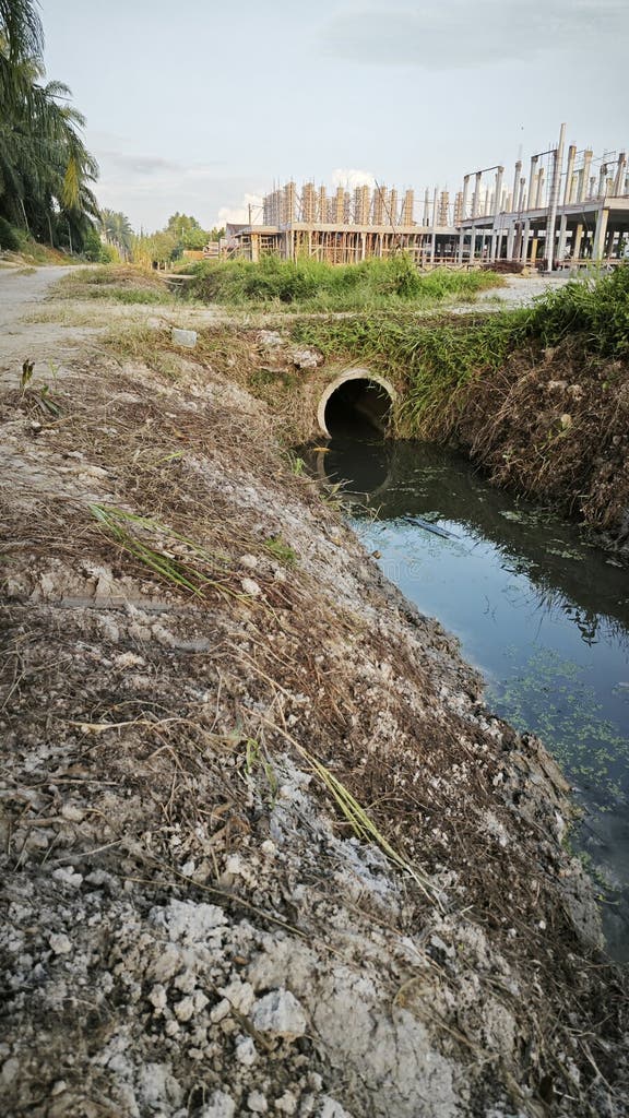 The Temporary Drainage System for the Construction Site Along the Rural ...