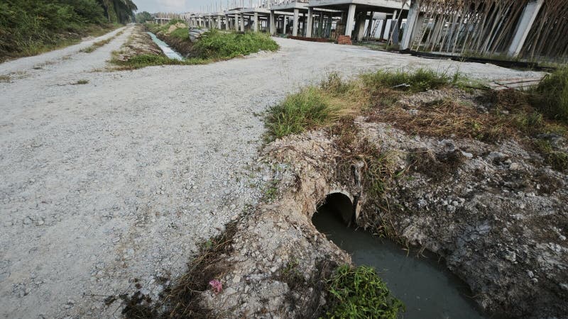 The Temporary Drainage System for the Construction Site Along the Rural ...