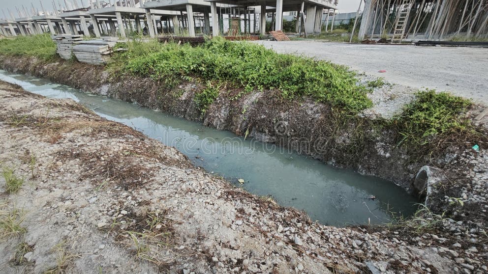 The Temporary Drainage System for the Construction Site Along the Rural ...
