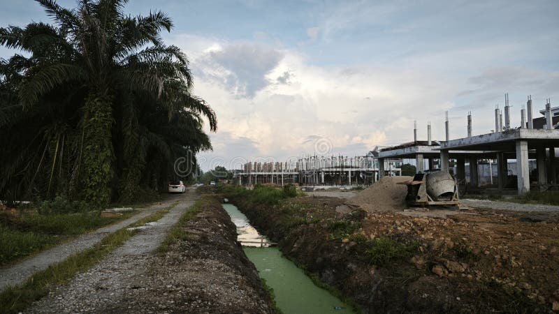 The Temporary Drainage System for the Construction Site Along the Rural ...