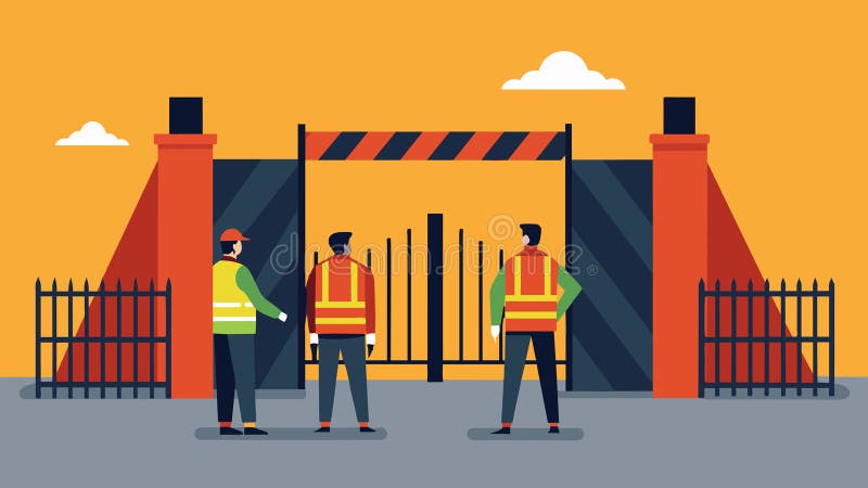 A Temporary Fence with a Gate Can Be Seen the only Entrance and Exit To ...