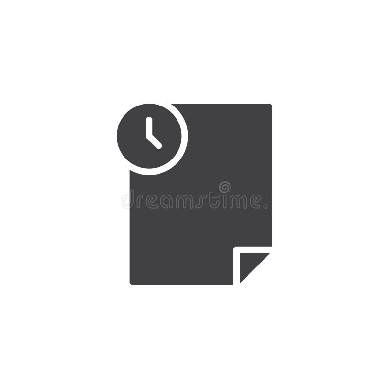 Temporary file vector icon stock vector. Illustration of clock - 134262333