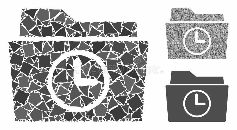 Temporary Folder Composition Icon of Ragged Elements Stock Vector ...