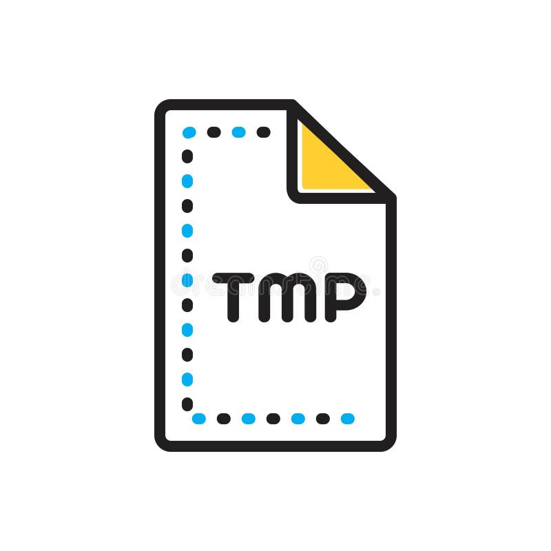 Multi Color Icon for Temporary, Document and Paper Stock Illustration - Illustration of sign ...